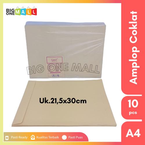 Promo Amplop Coklat Polos Non Seal Ukuran F4 & A4, Map Cokelat Tanpa ...