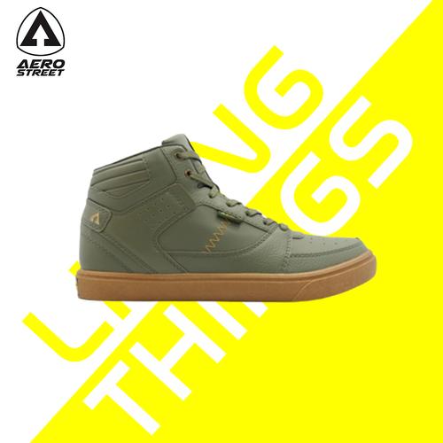 Jual Aerostreet Hoops High Gum Olive Army - Sepatu Sneakers Casual Aero ...