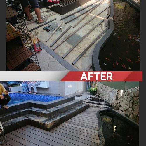 Jual WPC Decking outdoor 150 bkn kayu jati spc vinyl taco parquet pvc ...