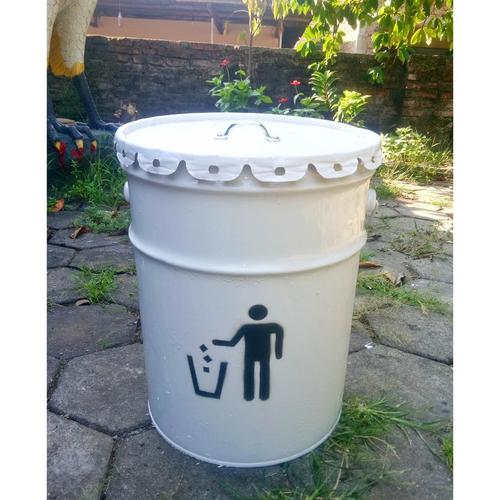 Jual New Tong Sampah Ember Besi Besar / Pot Tong Besi 20L Kaleng ...