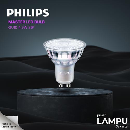 Jual PHILIPS MASTER GU10 4.9WATT 4.9W 3000K 36D DIMMABLE 220VOLT ...