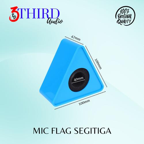 Jual Mic Flag Microphone Segitiga Bahan ABS Tebal Mic Flag Model ...