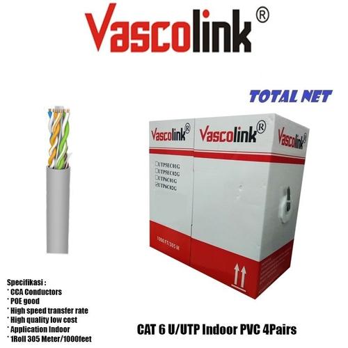 Jual Vascolink UTP Cable CAT6 CCA Kabel LAN 4Pair 305M Cat 6 - Jakarta Pusat - Total Net | Tokopedia