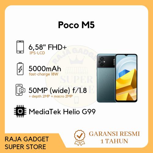 Jual XIAOMI POCO M5 RAM 4 ROM 64 128 fast-charge 18W support NFC Tahan ...