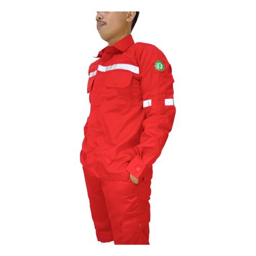 Jual Baju Safety Merah K3 Lapangan Seragam Wearpack Proyek Lengan ...
