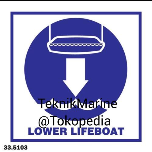 Jual IMO Symbol Lower Lifeboat 33.5103 / Sticker IMO fluorescent ...