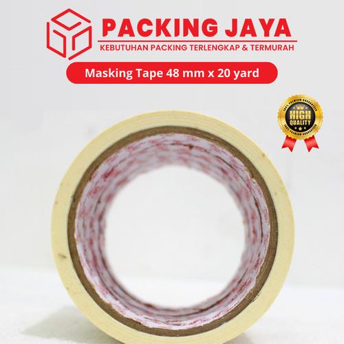 Jual MASKING TAPE/LAKBAN KERTAS UK 2INC 48MM X 20YARD TOP QUALITY PER ...