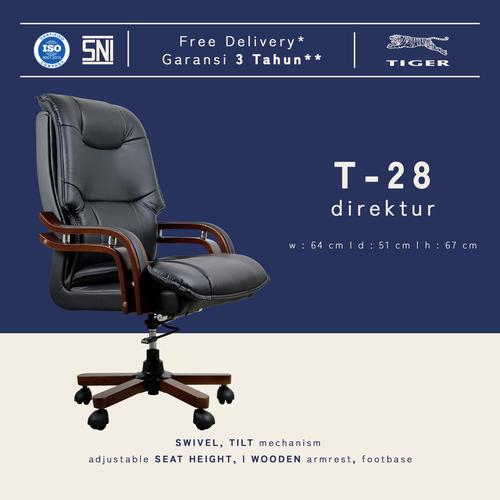 Jual Tiger Kursi Ergonomis T-28 - Kursi Klasik dengan Aksen Kayu Elegan ...