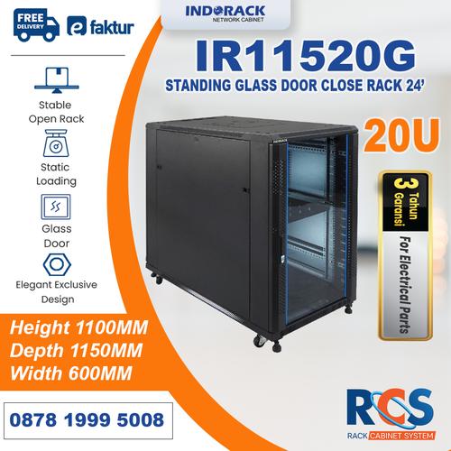 Jual IR11520G INDORACK Close Rack Glass Door 19" Standing Close Rack ...