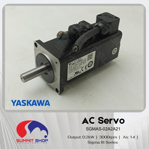 Jual Yaskawa AC Servo Motor SGMJV-01ADA21 100Watt | Sigma V Series ...