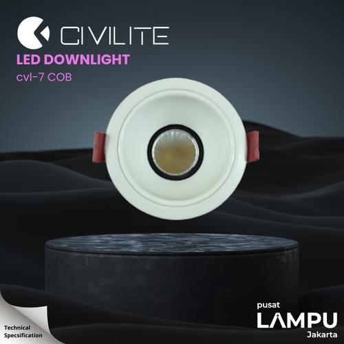 Jual CIVILITE CVL-07 cob 7watt 220volt downlight spotlight civilite 7w ...
