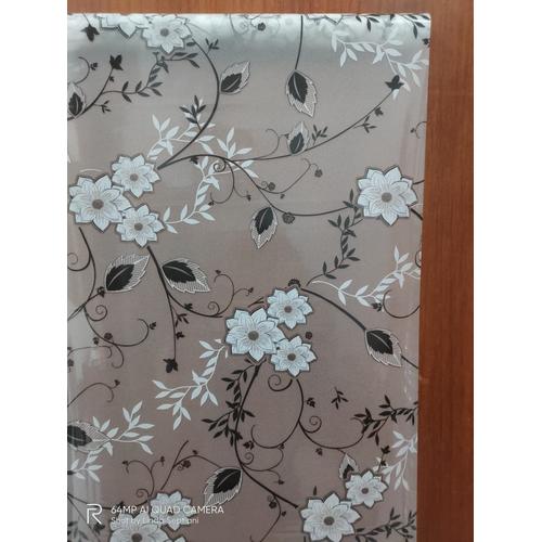 Jual Stiker Kaca motif bunga hitam putih 45 cm x 1 meter - Kab ...