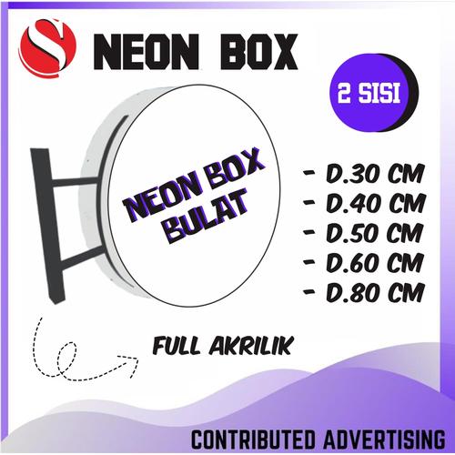 Jual Neon Box Bulat / Neon Box Custom / Kotak / Acrylic LED Indoor ...