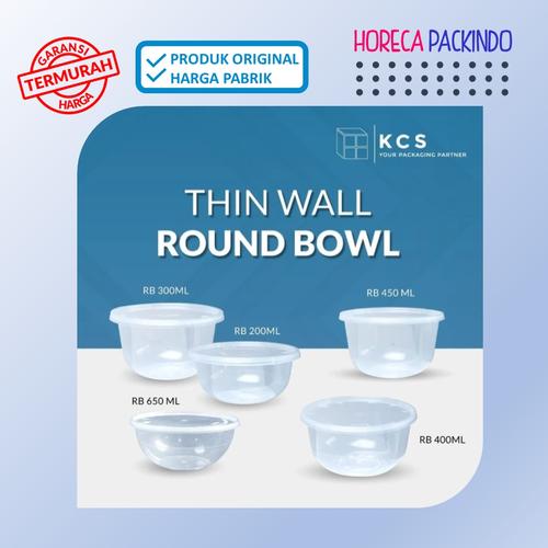 Jual Thinwall Round Bowl 200ml 300ml 400ml 450ml 650ml KCS Pack 25pcs ...