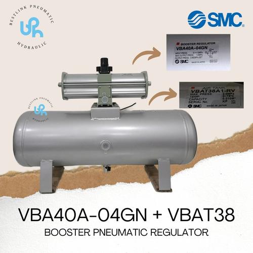 Jual SMC BOOSTER PNEUMATIC REGULATOR VBA40A-04GN WITH VBAT38 AIR TANK - Jakarta Barat ...