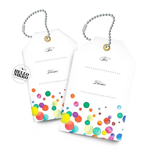 Promo Gift tag confetti kartu ucapan kado sticker parcel box ok hang ...