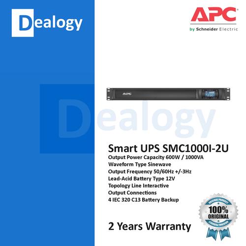 Jual UPS APC SMART UPS 1000VA 600W SMC1000I-2U RACKMOUNT - Kota Surabaya - Dealogy Online ...