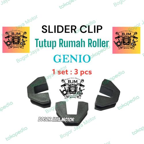 Jual 1 SET / 3 PCS SLIDER CLIP TUTUP RUMAH ROLLER MOTOR HONDA GENIO ...