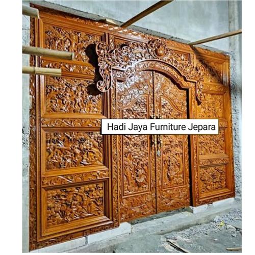 Jual pintu gebyog style bali ukiran relief wayang ramayana full, jepara ...