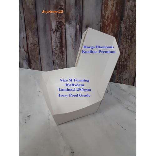 Jual Paper Lunch Box M Ivory kotak makan Pail Food grade Ekonomis ...