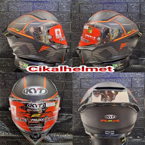 Jual HELM KYT R2R PRO CONCEPT MATT BLACK RED KYT R2R CONCEPT RED ...