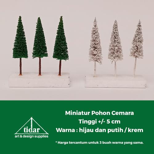Jual Miniatur Pohon Cemara / Maket Pohon Pinus MH Tinggi 5 cm - Putih ...