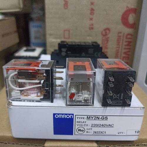 Jual Relay Omron MY2N-GS 220VAC Original - Relay + Socket - Kota ...