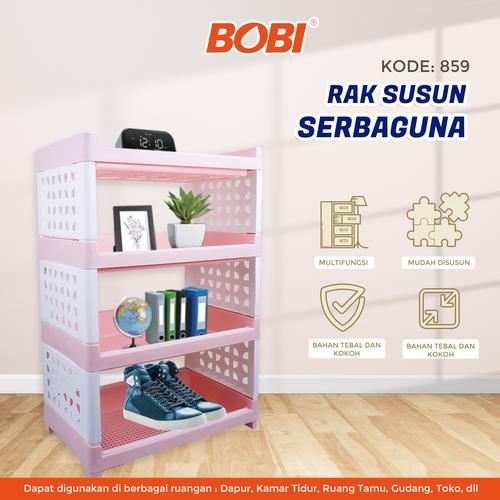 Promo Rak Plastik Minimalis Serbaguna 4 Susun//Rak Buku//Rak Portable ...