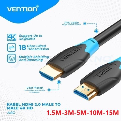 Jual Vention AAG Kabel HDMI V2.0 4K UHD 1.5M 3M 5M 10M 15M - 1.5M ...