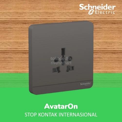 Jual Schneider Avatar On Dark Grey Stop Kontak International E83426TS ...