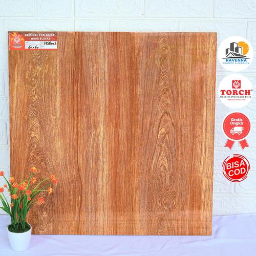 Jual Granit Lantai Motif Kayu Torch 60x60 Glossy HS8003 Free Ongkir - Kota Tangerang - Ravenna ...