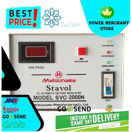 Jual MATSUNAGA SVC-2000N Stavol / Stabilizer 2000 Watt Digital ...