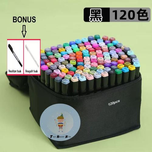 Jual Spidol 80 Warna Anak Gambar Sketsa Twin Marker Sketch Copic - 120 ...