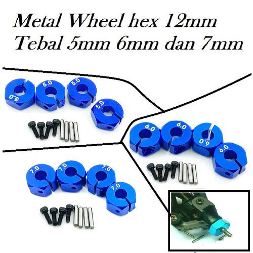Jual Metal Wheel Hex Hub Widener 12mm 4pcs 1/10 Rc Car Drift Rally ...