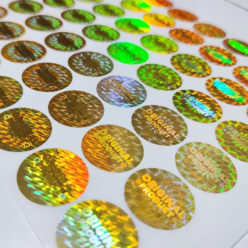 Promo Stiker Hologram KOSMETIK ORIGINAL PRODUCT GOLD honeycomb - silver ...