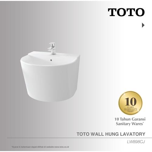 Promo TOTO Wall Hung Lavatory 1 Tap Hole / Wastafel LW898CJ - COMPLETE SET Cicil 0% 3x - Kota ...