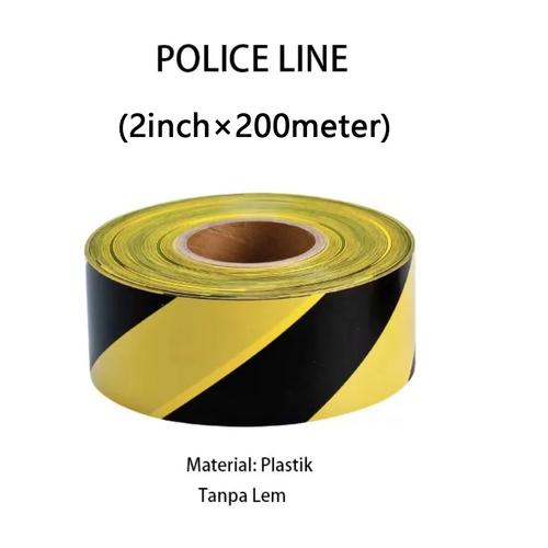 Jual Police Line Kuning Hitam Police Safety Line Barricade 2" × 200 ...