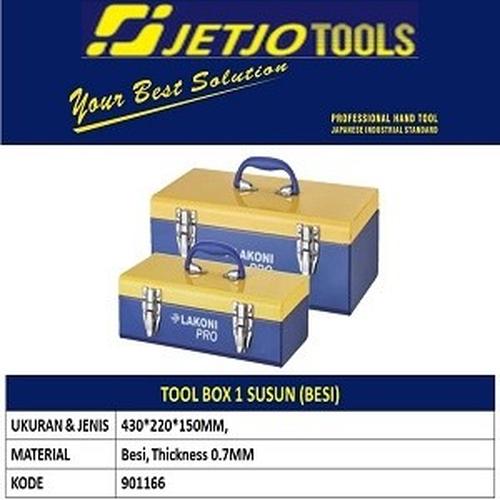 Jual Tool Box 1 Susun (BESI) 430x220x150mm JETJO TOOLS 901166 /Tool Box ...