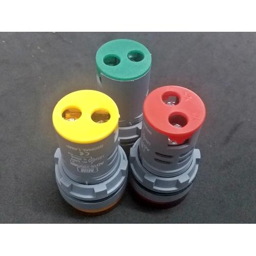 Jual Pilot Lamp/Signal Lamp/Lampu Indicator Panel 22mm 220Volt - Merah ...