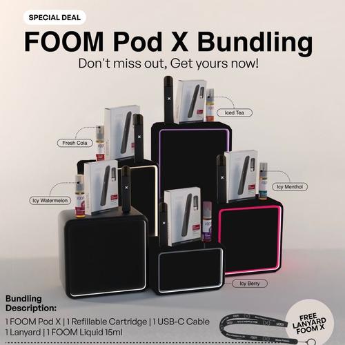 Jual Foom X Absolute Black Edition + Foom Salt Nic 15ML by Foom Lab ...
