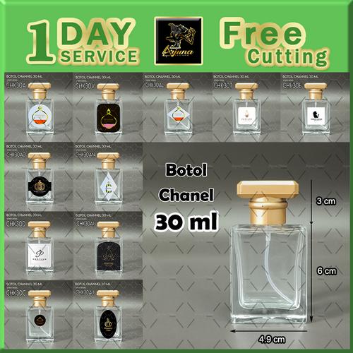 Promo Stiker Botol Parfum Chanel Kotak 30 ml Sticker Parfume Custom ...