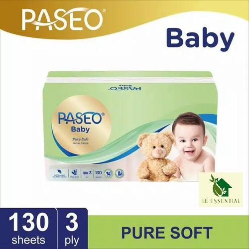 Jual Paseo Baby Tissue Tisu Pure Soft Facial Pack 130 sheets (3 ply ...