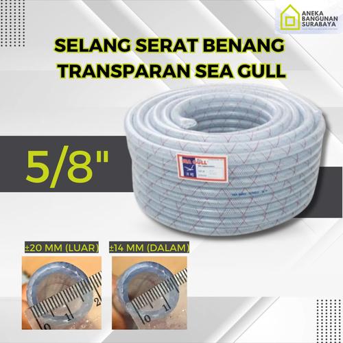 Jual Selang serat benang Seagull 5/8" transparan | selang air (per ...