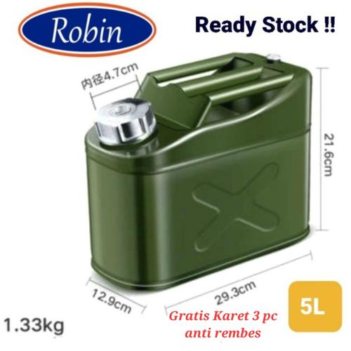 Jual jerigen 10l jerry can 10 liter besi tempat genset bbm bensin solar ...