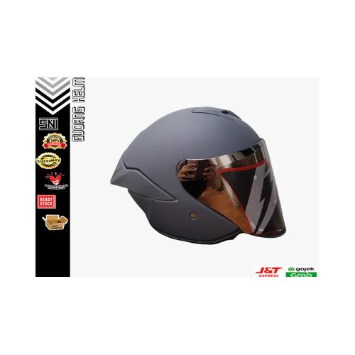 Jual HELM HALF FACE / HELM JITSU / JITSU SERIES - GunmetGloss - Jakarta ...