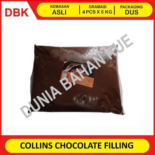 Jual terlaris COLLINS CHOCOLATE FILLING 5 KG - 1 DUS 4 PCS / COKELAT ...