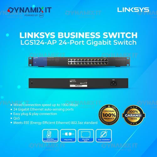 Jual Linksys LGS124-AP 24-Port Gigabit Switch Rackmount - Kota Surabaya ...