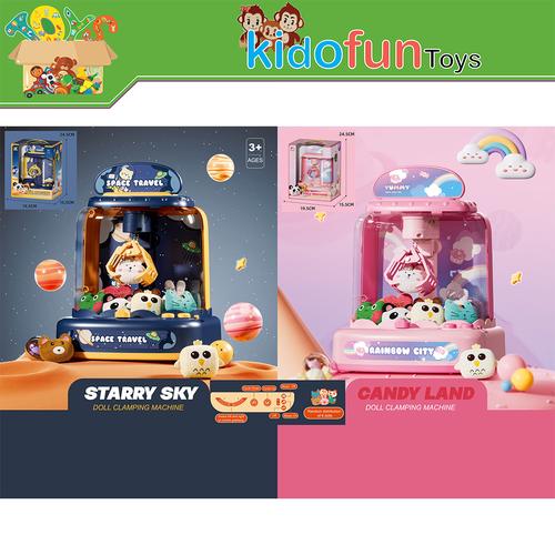 Jual Mainan Claw Doll Machine Mini Mesin Capit Boneka Space / Rainbow ...