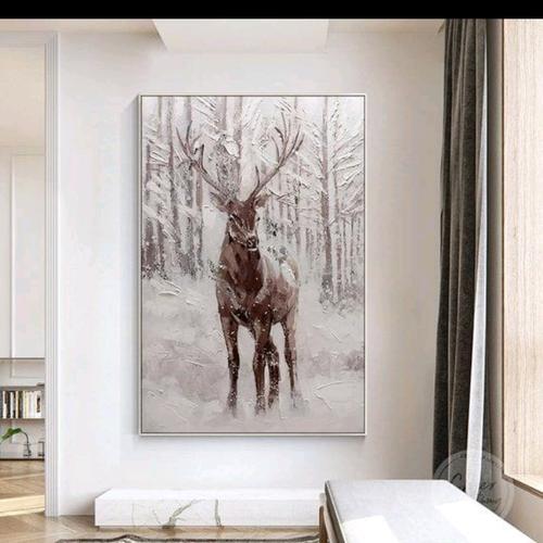 Jual lukisan rusa plus frame - Kab. Bandung - nurilaa art | Tokopedia