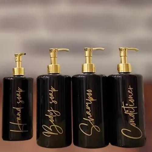 Jual BOTOL SABUN CAIR PUMP 500ML HITAM / BOTOL PUMP 500ML HITAM LUXURY ...